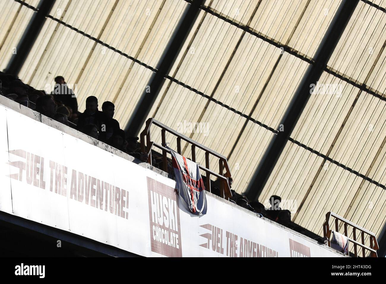 The St GeorgeÕs Cross on a flag draped over the upper stand Stock Photo ...