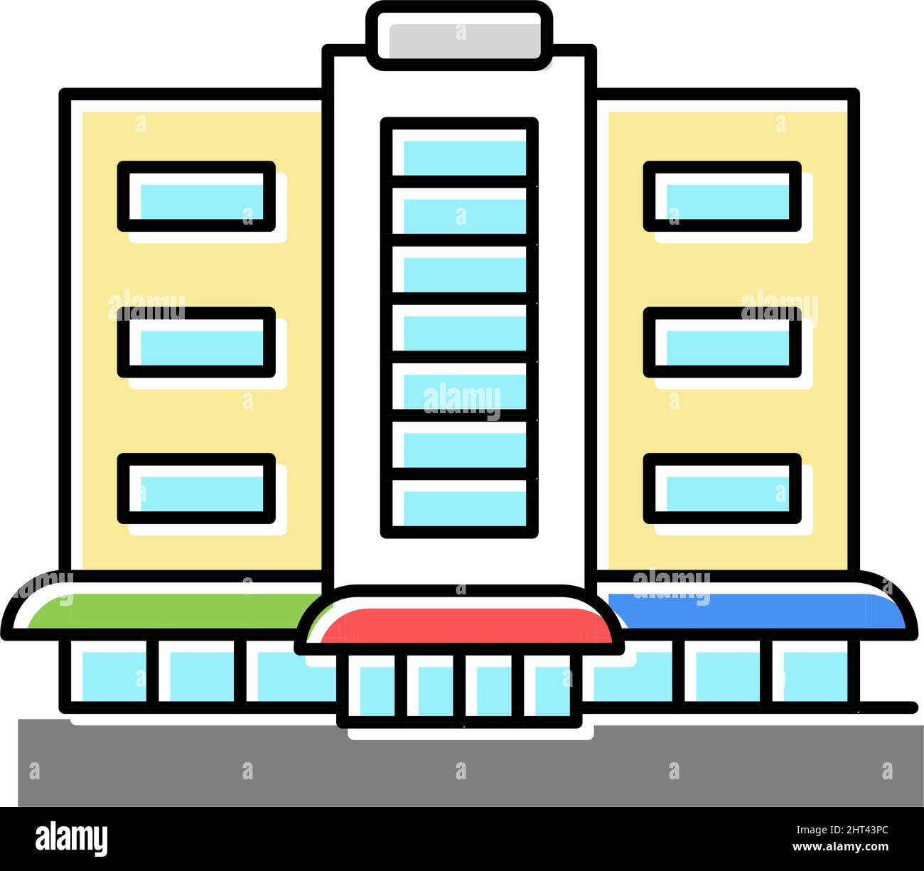 shop and shopping center building color icon vector illustration Stock ...