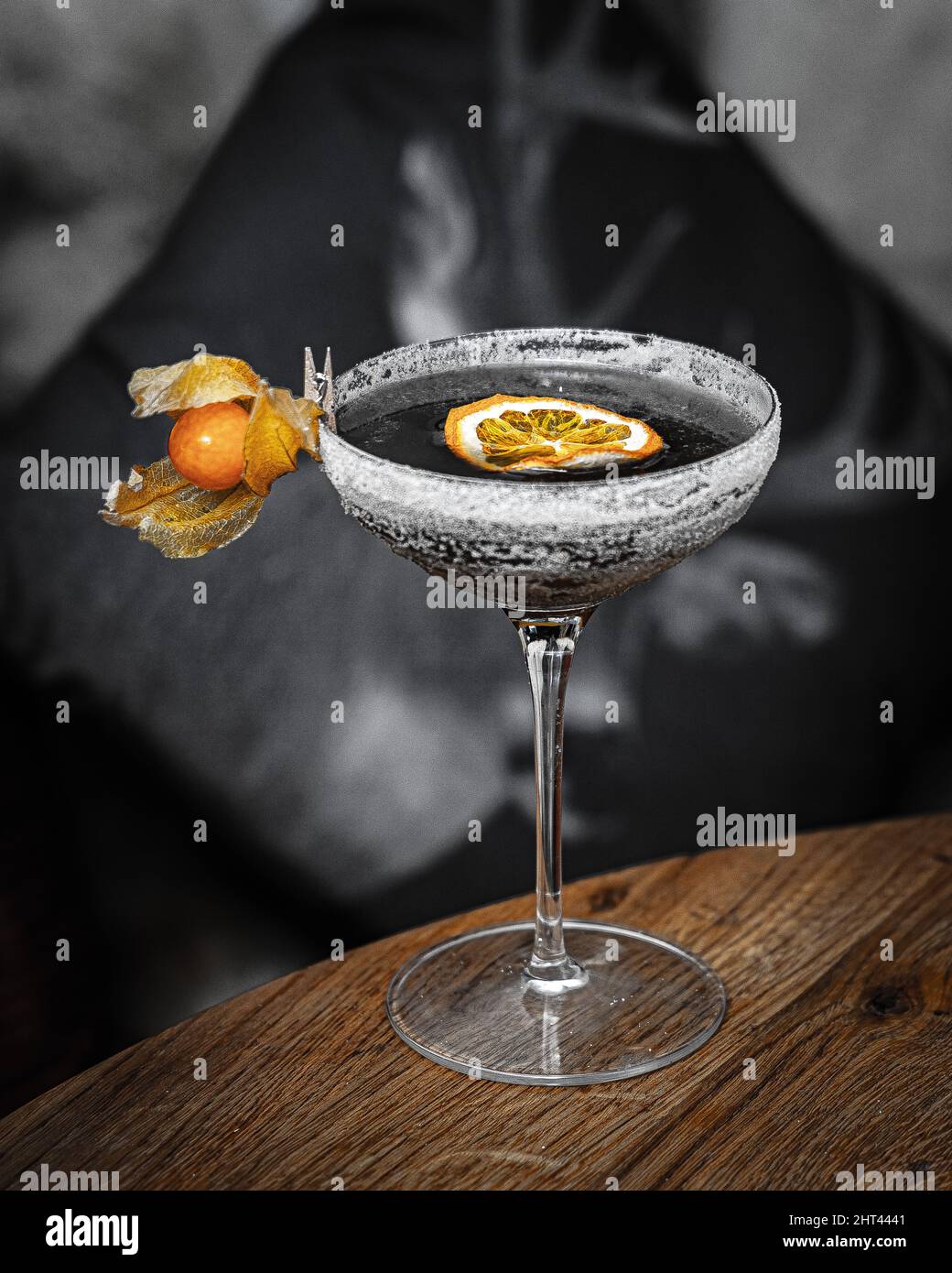Vertical shot of a gourmet glass of cocktail with citrus Stock Photo ...