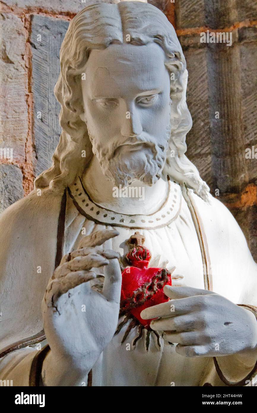 Closeup of the Statue of Jesus Holy Heart Stock Photo - Alamy