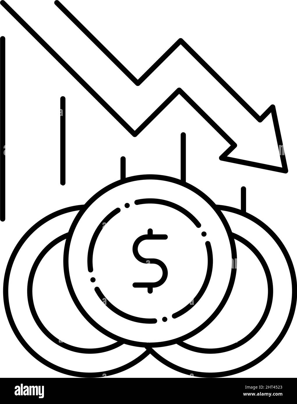 Finance lost poverty problem line Stock Vector Images - Alamy