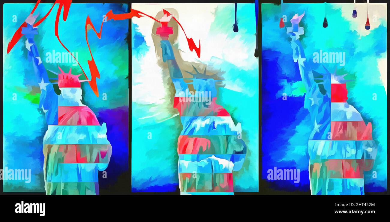 Lady liberty oil painting hi-res stock photography and images - Alamy