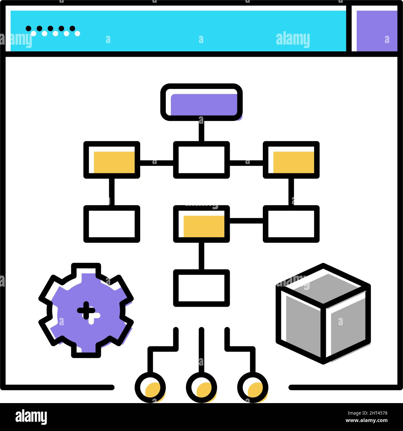 process system color icon vector illustration Stock Vector Image & Art ...