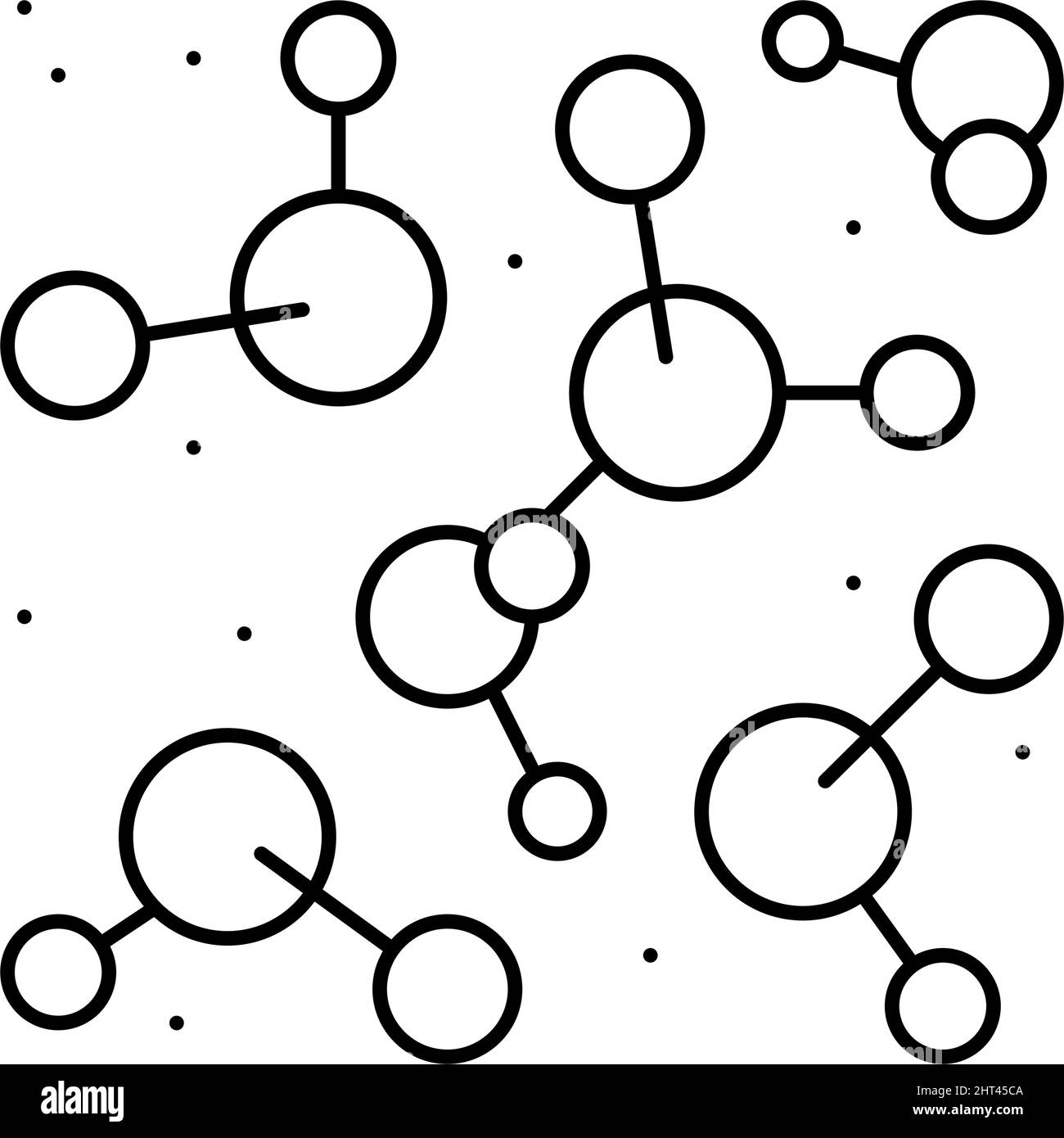 chemical molecule line icon vector isolated illustration Stock Vector ...