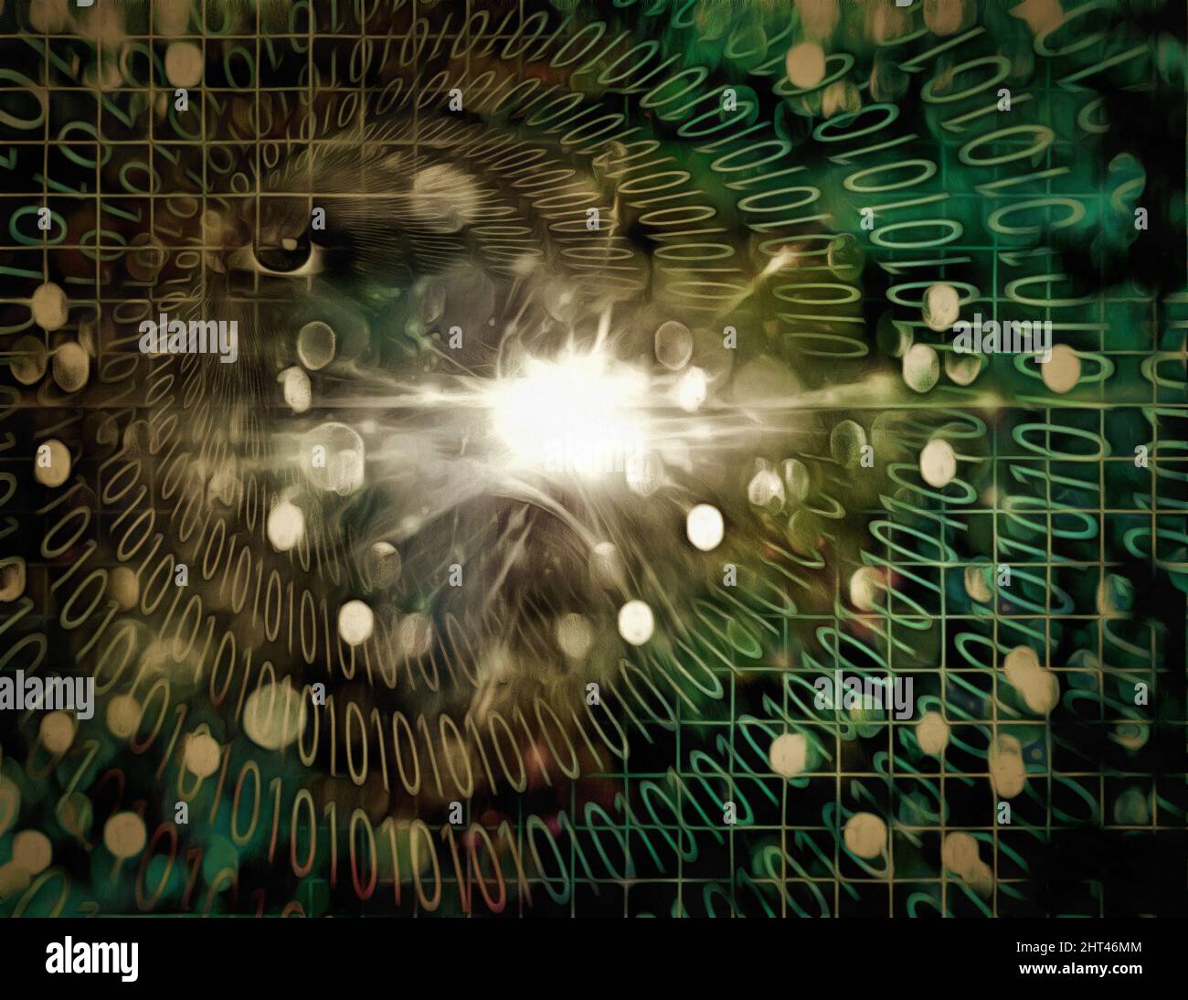 Binary code tunnel and eye. 3D rendering Stock Photo - Alamy Binary code tunnel and eye. 3D rendering Stock Photo - Alamy