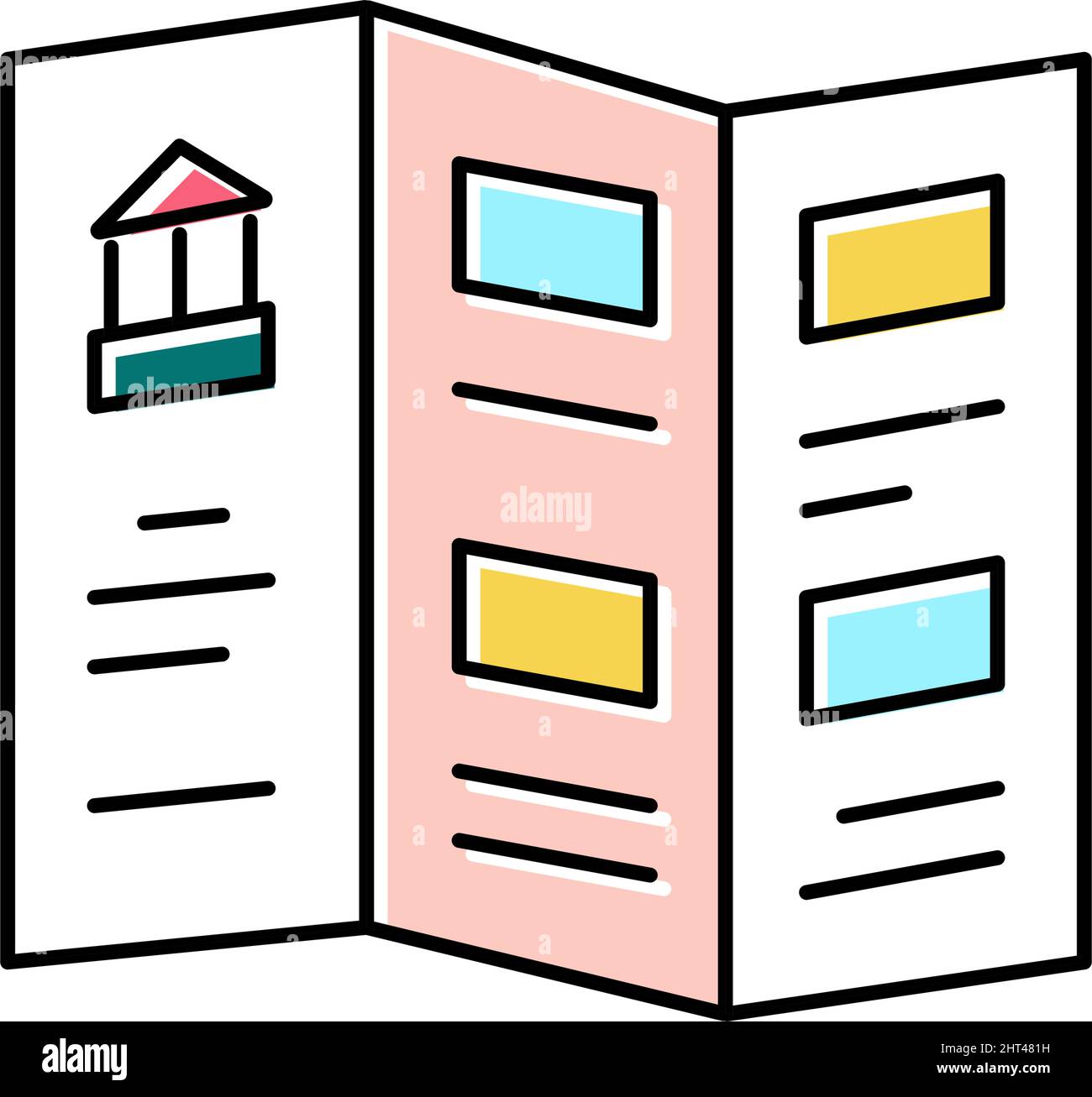 museum flyer color icon vector color illustration Stock Vector Image ...