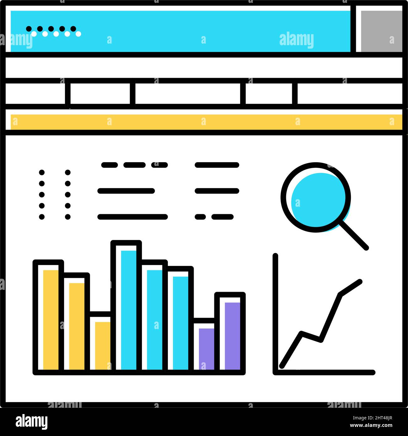 analysis system color icon vector illustration Stock Vector Image & Art ...