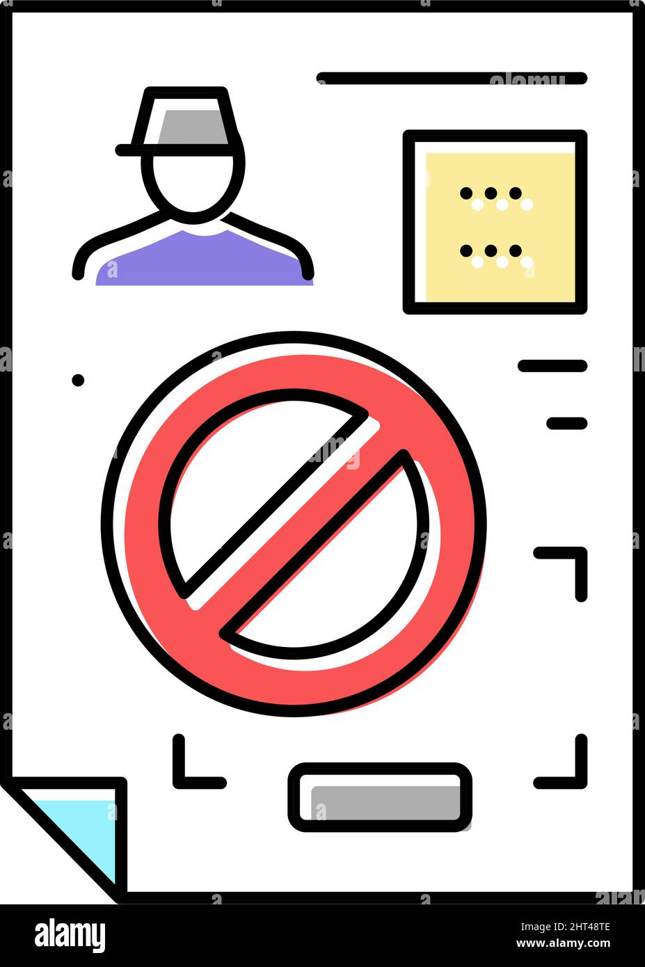 denial allowance color icon vector illustration Stock Vector Image ...