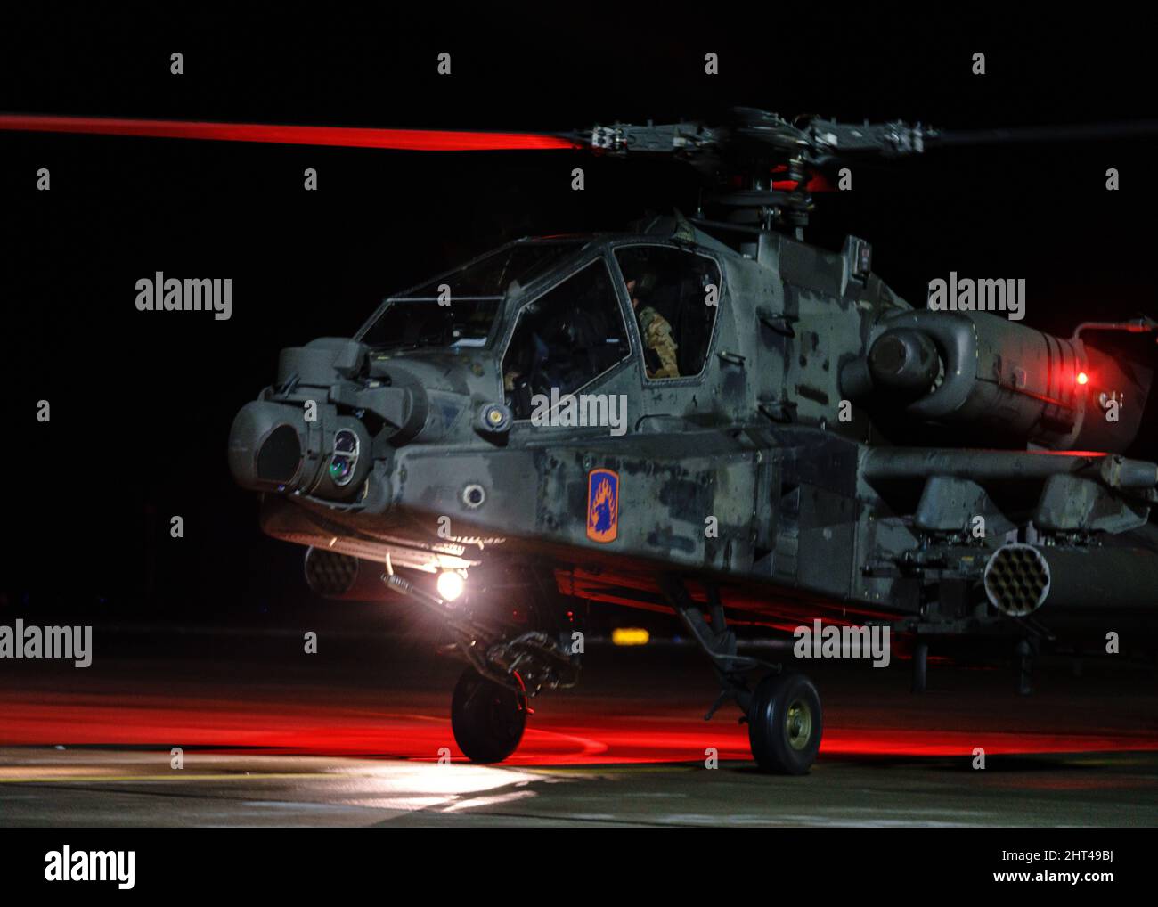 An AH-64D Apache Longbow helicopter assigned to 1-3rd Attack Battalion ...