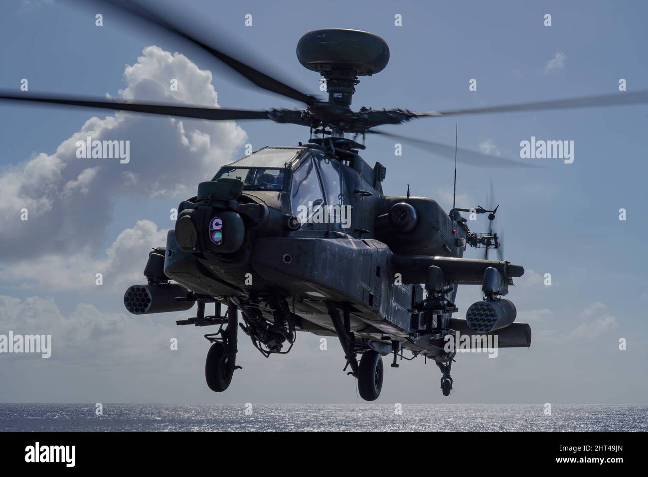 PACIFIC OCEAN (Feb. 18, 2022) An Army AH-64 Apache Longbow, attached to ...
