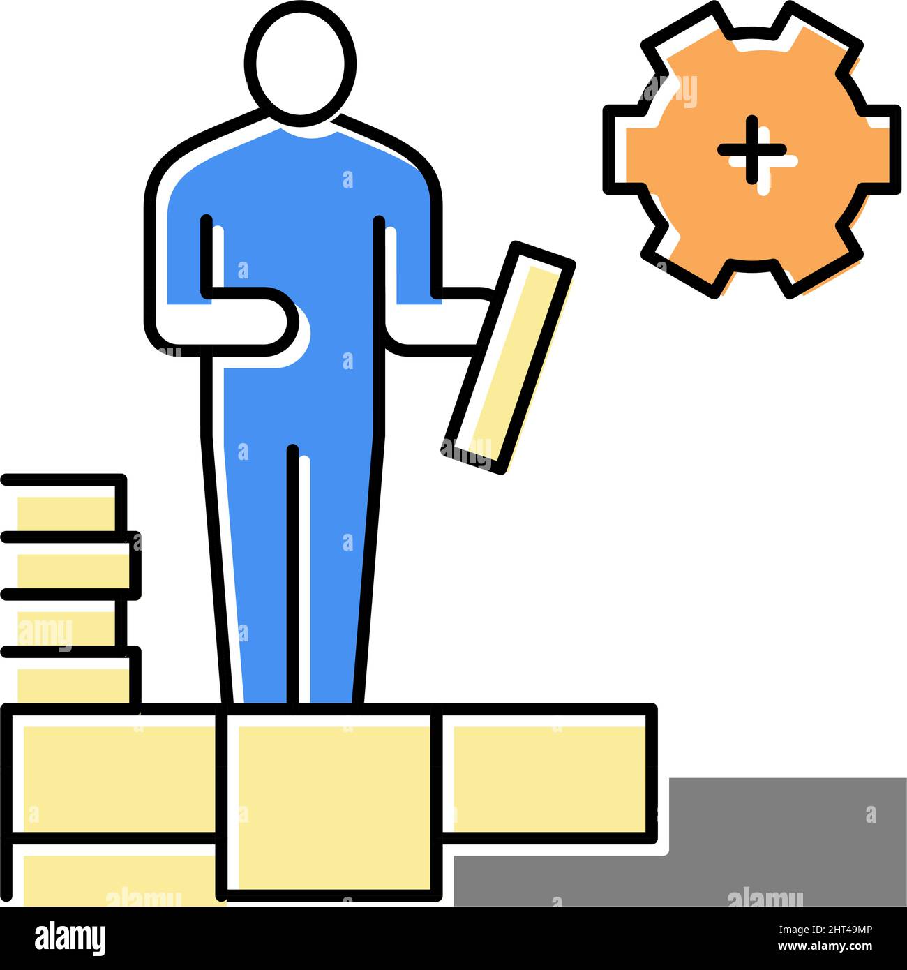 master tiler color icon vector illustration Stock Vector Image & Art ...