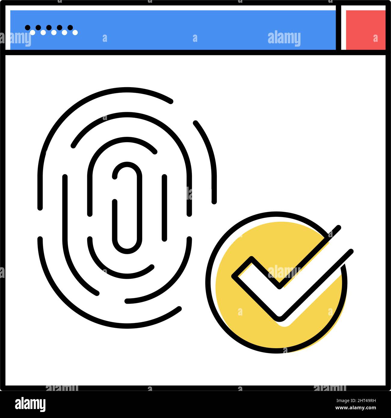 access approved fingerprint color icon vector illustration Stock Vector ... access approved fingerprint color icon vector illustration Stock Vector ...