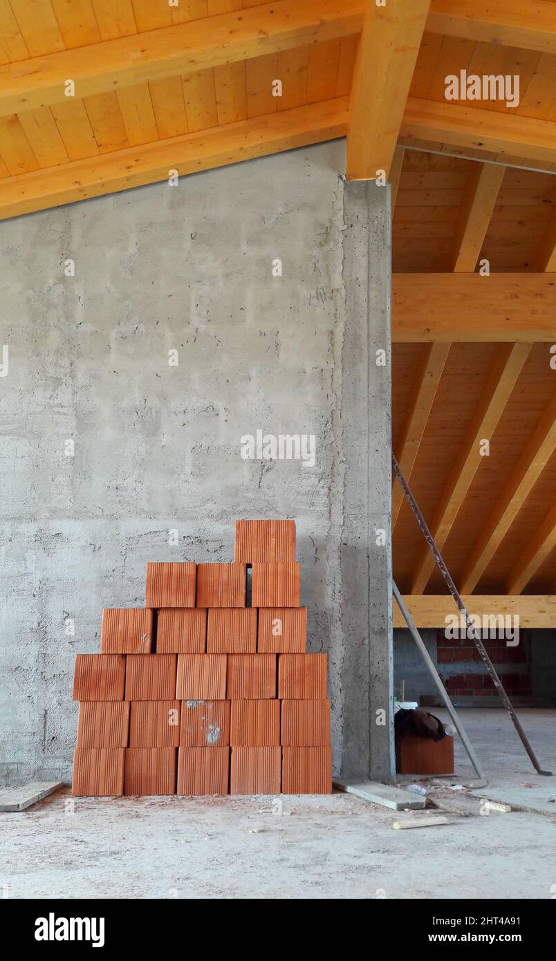 Closeup of a building construction Stock Photo - Alamy
