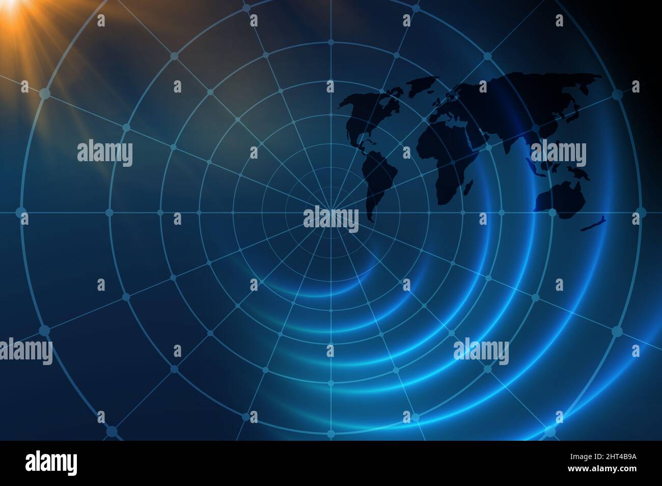 Global network, connectivity concept in the world, 3d illustration ...