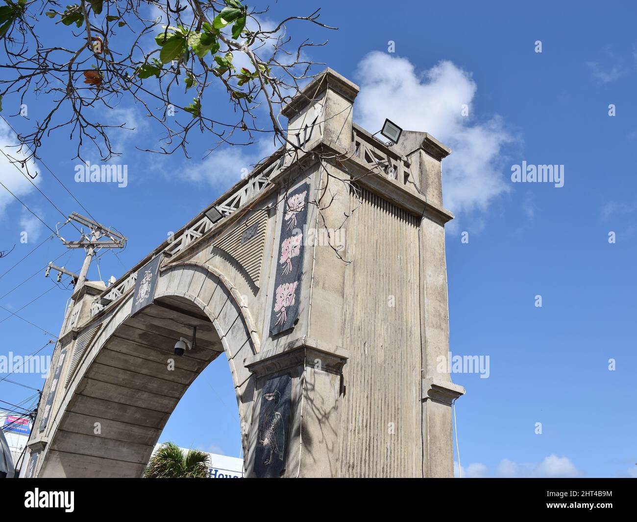 Arch in Bridgetown city centre in Barbados Stock Photo - Alamy