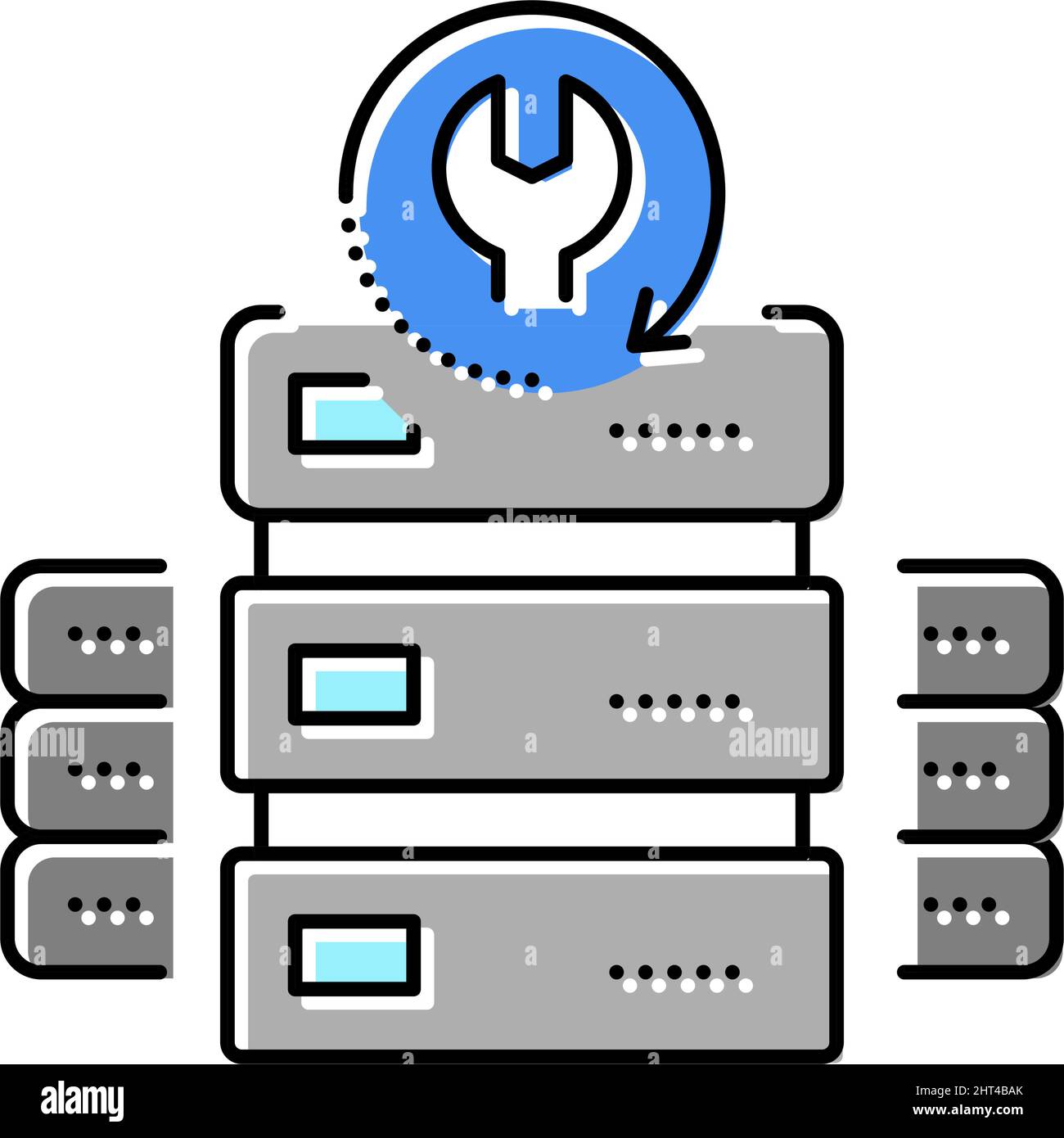 raid data recovery color icon vector illustration Stock Vector Image ...