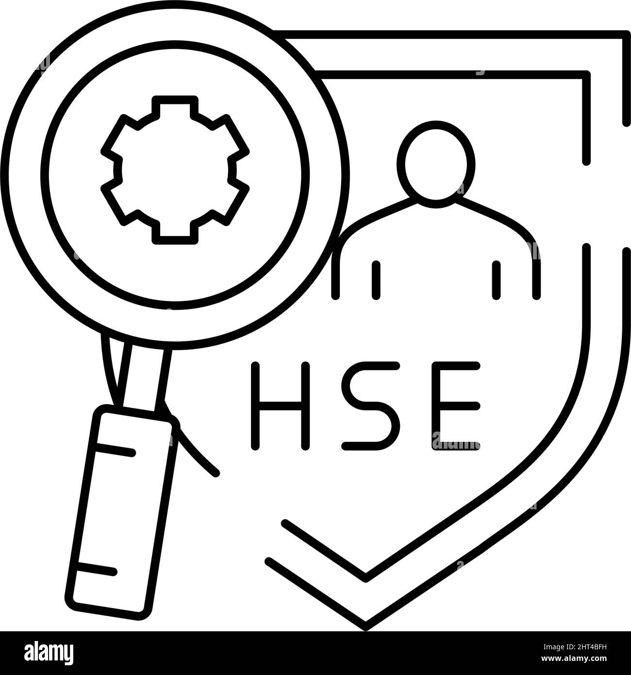 health safety environment line icon vector illustration Stock Vector ...