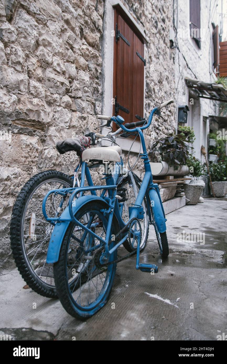 Vertical shot of bicycles Stock Photo - Alamy