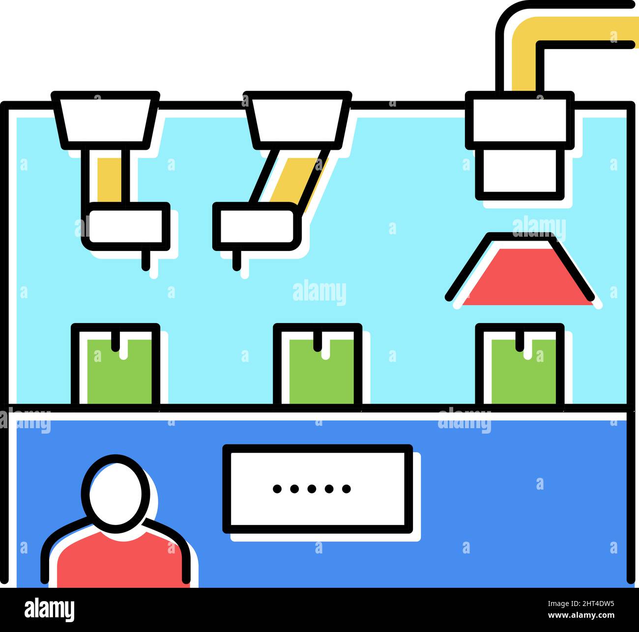 quality control machine color icon vector illustration Stock Vector ...