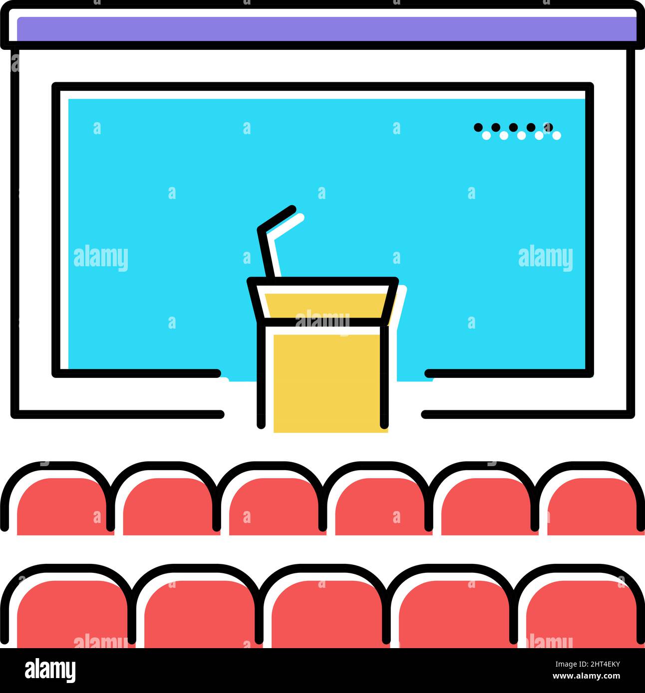 conference hall color icon vector illustration Stock Vector Image & Art ...