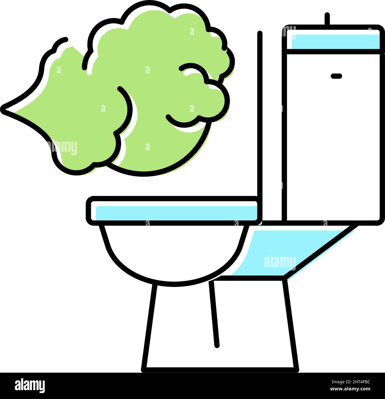 flatulence digestion system color icon vector illustration Stock Vector ...
