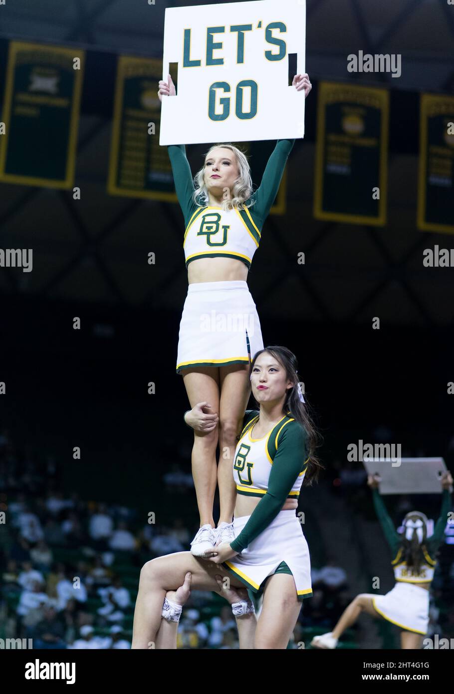 February 26 2022: Baylor Lady Bears cheerleaders perform during ...