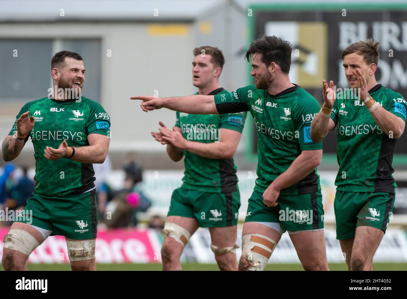 Conor Oliver of Connacht, Tom Daly of Connacht and John Porch of ...