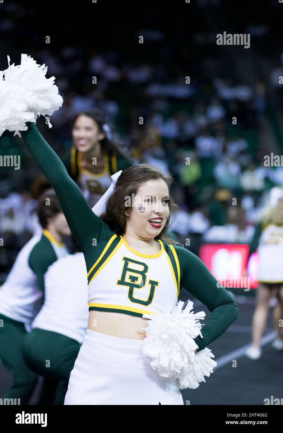 February 26 2022: Baylor Lady Bears cheerleaders perform during ...