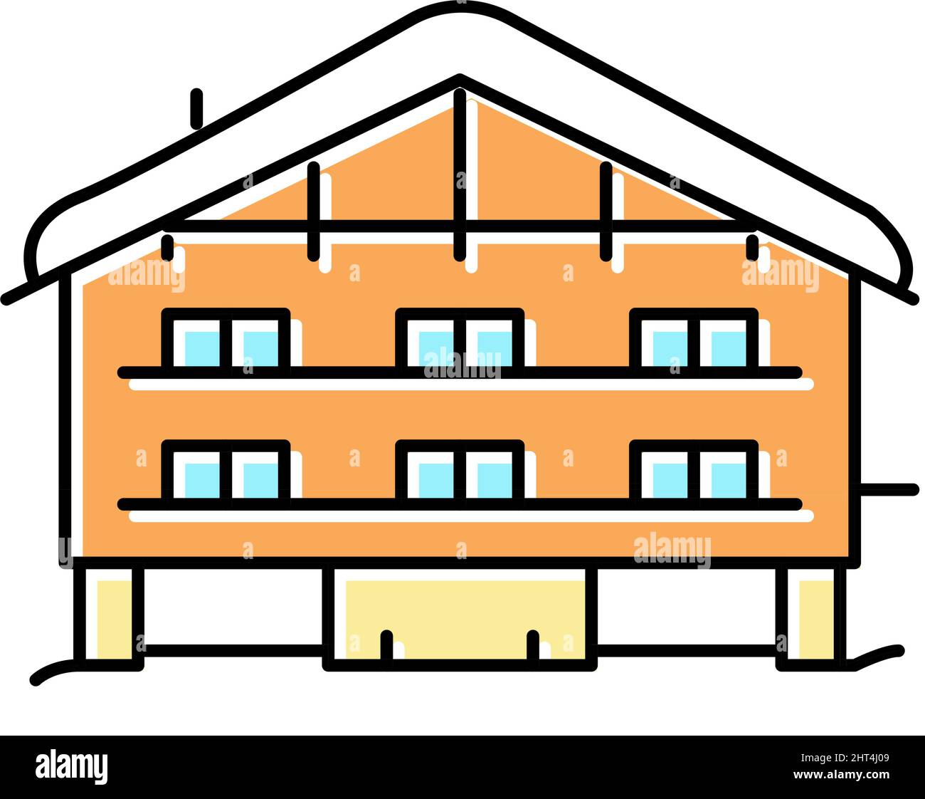 chalet house color icon vector illustration Stock Vector Image & Art ...