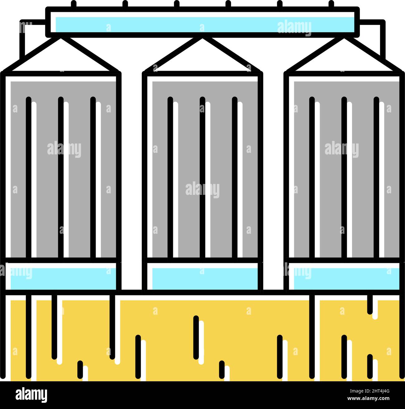 grain storage color icon vector illustration Stock Vector Image & Art ...