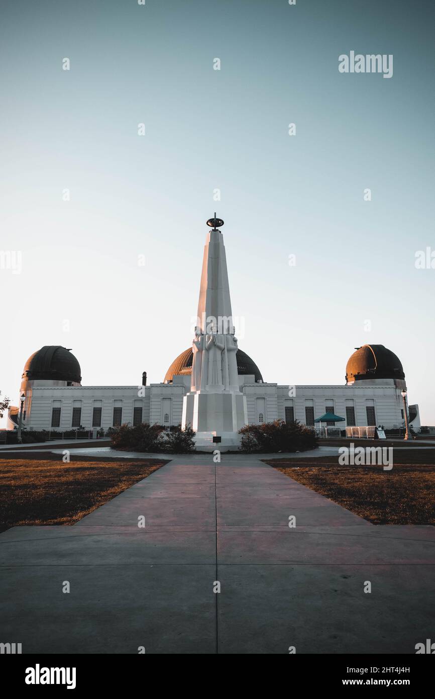 A beautiful view of the Griffith Observatory in Hollywood, Los Angeles ...