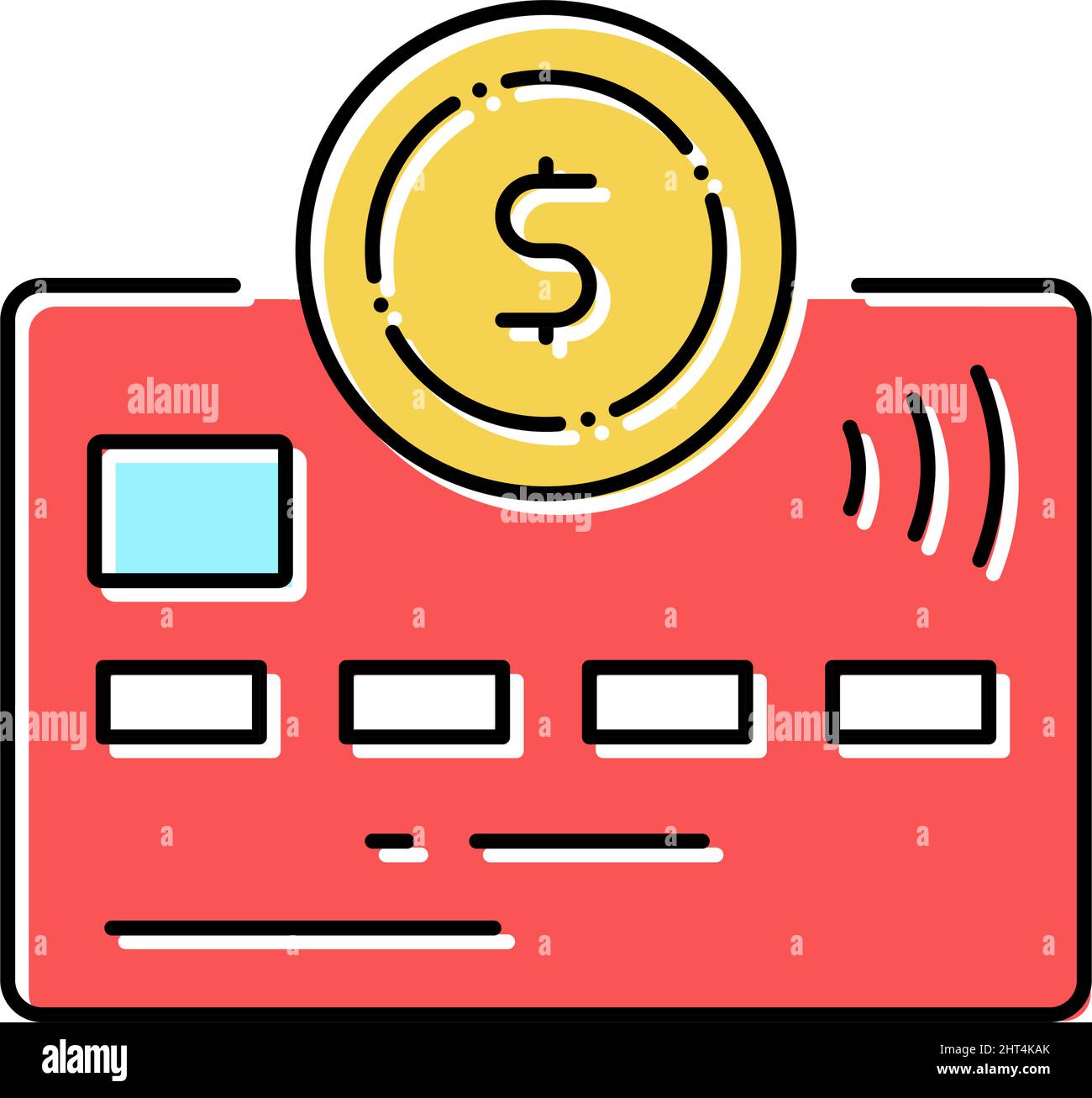 debit electronic money card color icon vector illustration Stock Vector ...