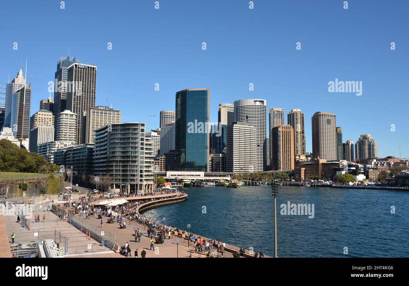 View from Bennelong Point towards Circular Quay and the Central ...