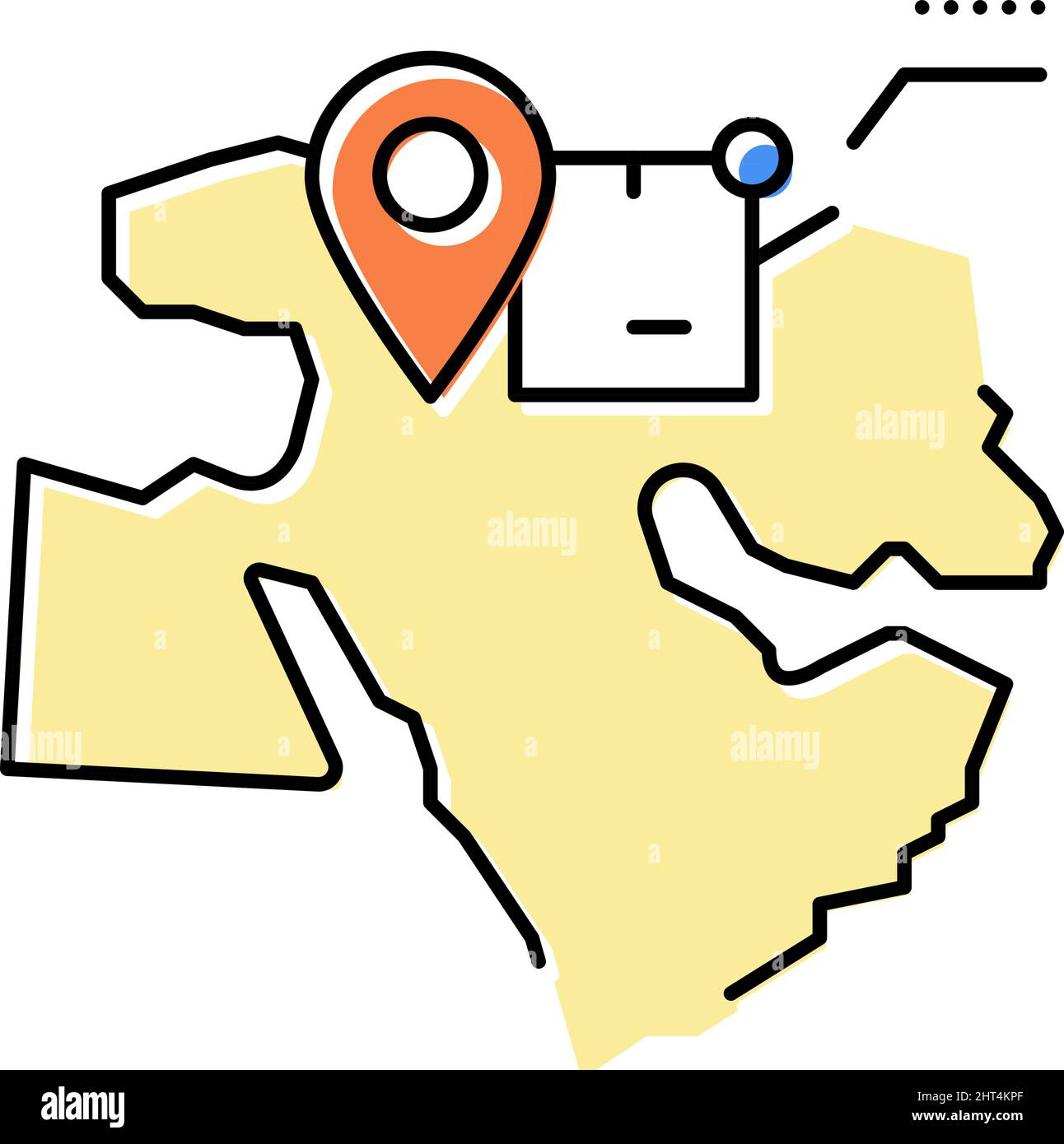 middle east shipment tracking color icon vector illustration Stock ...