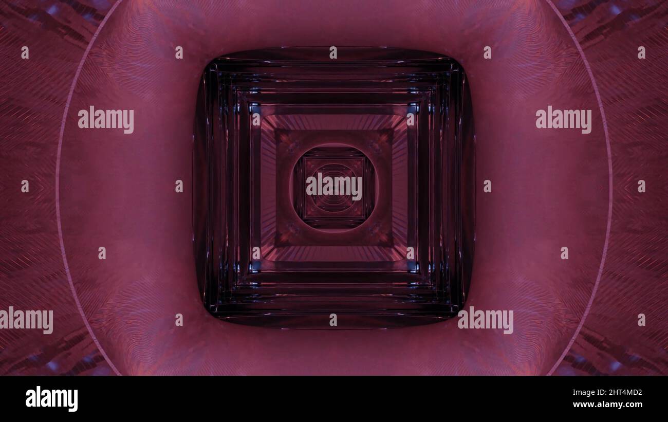 3D rendering of futuristic kaleidoscopic patterns background in vibrant ...