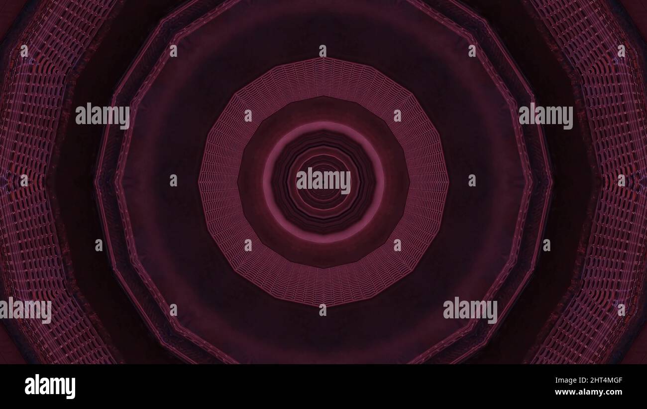 3D rendering of futuristic kaleidoscopic patterns background in vibrant ...