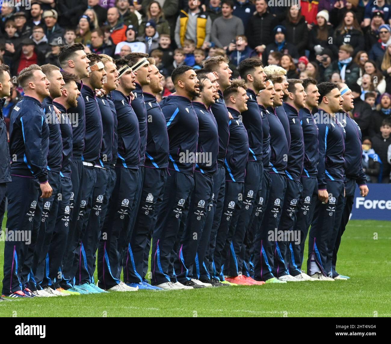 Scotland team line up hi-res stock photography and images - Alamy