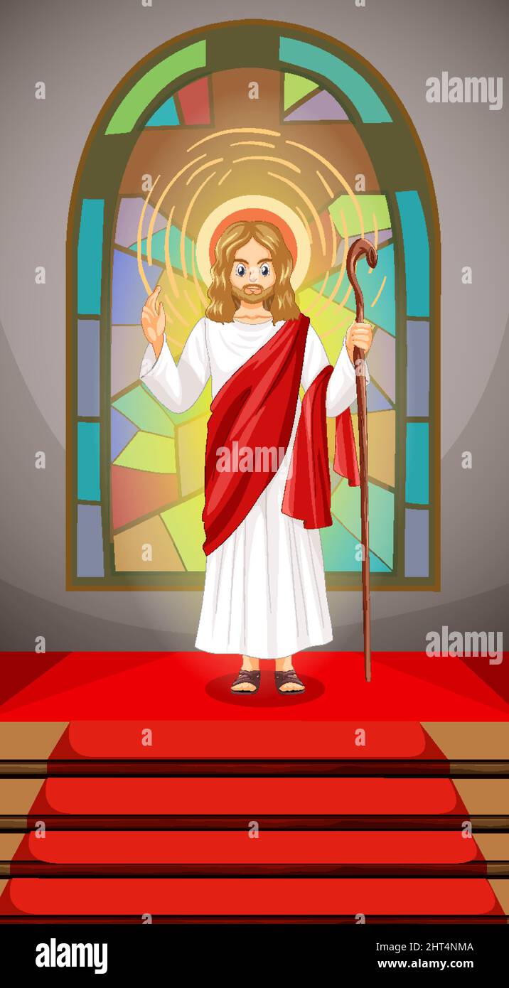 Jesus Christ in cartoon style illustration Stock Vector Image & Art - Alamy
