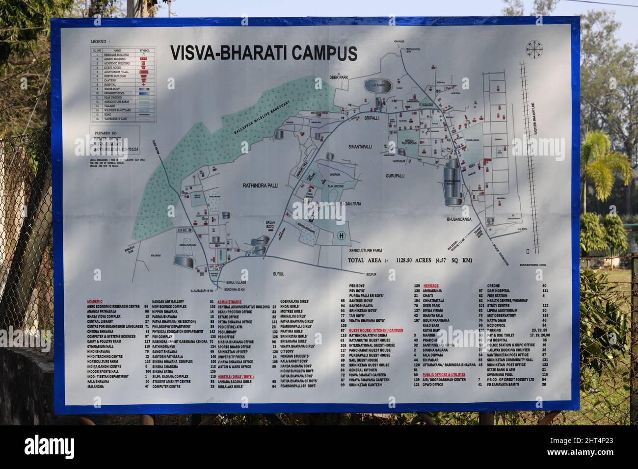 Visva-Bharati university campus map, Santiniketan, Bolpur in the ...