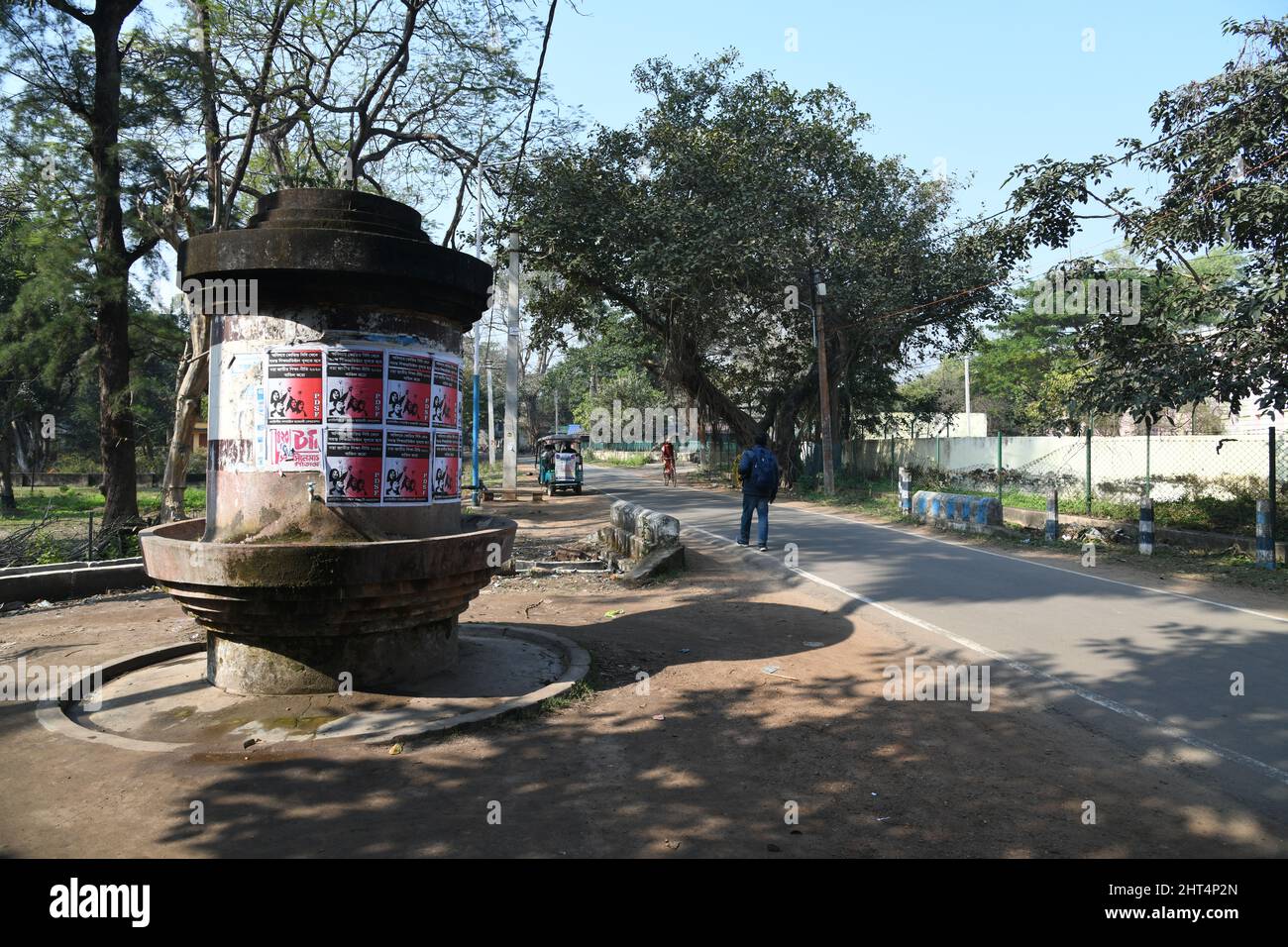 Free drinking water point at the Santiniketan-Sriniketan road ...