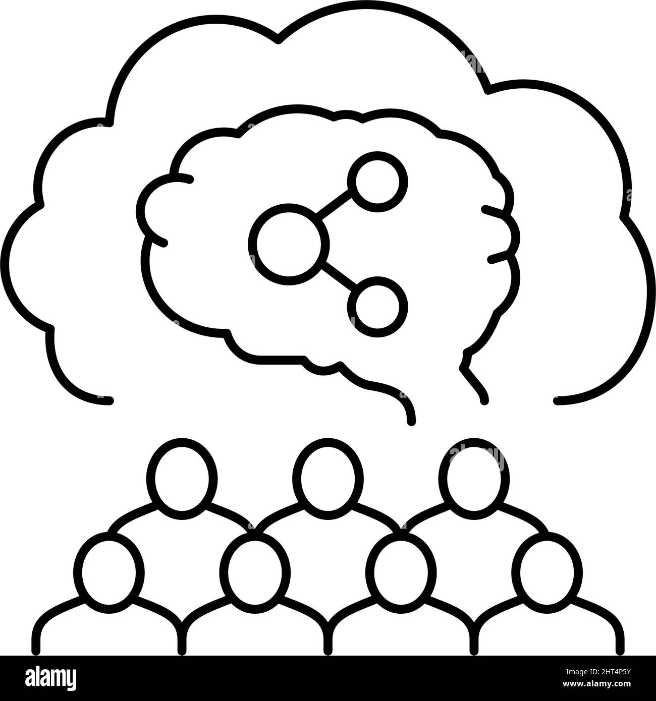 social intelligence line icon vector illustration Stock Vector Image ...