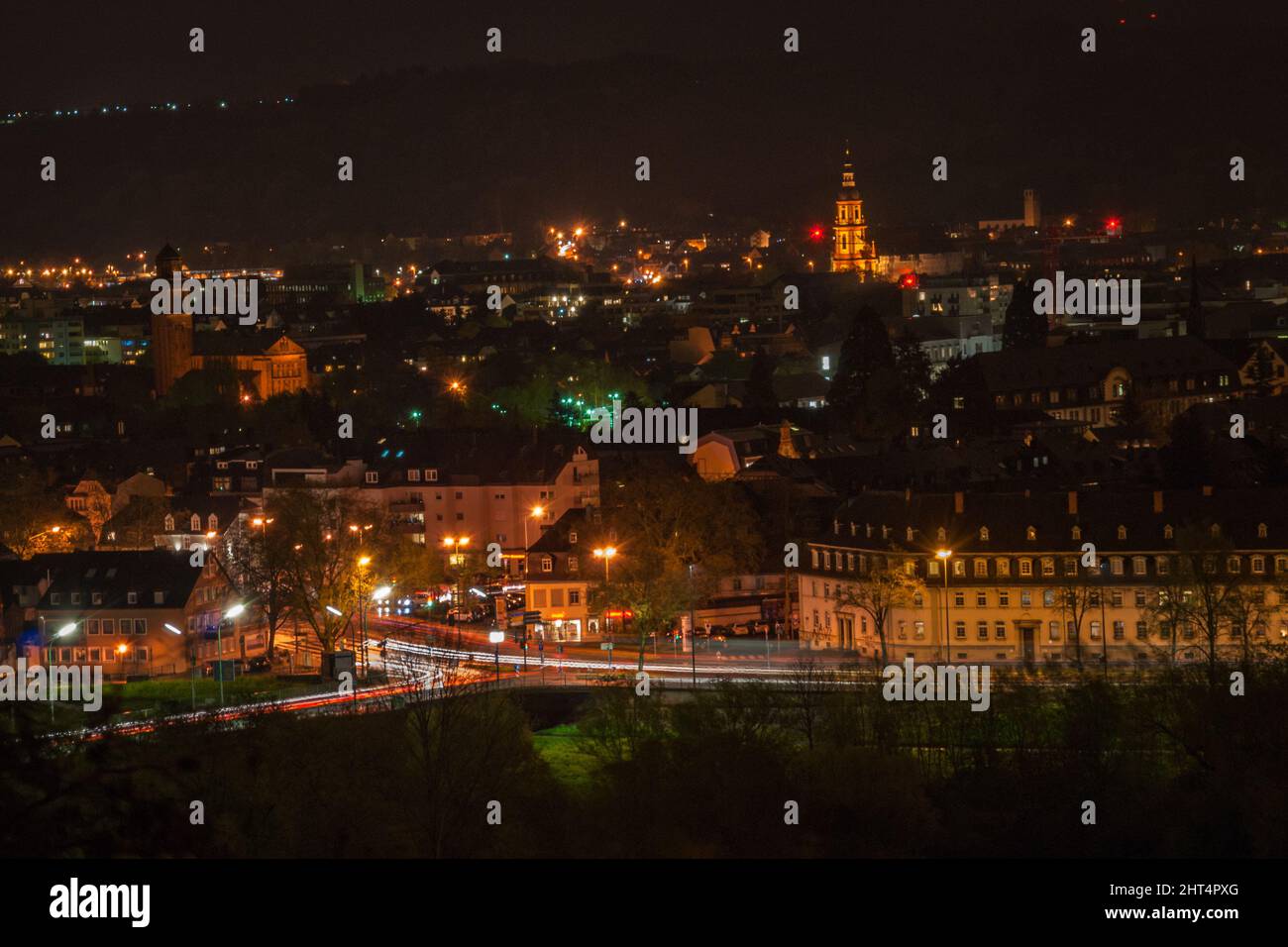 Closeup of Trier Cathedral in the night in Germany Stock Photo - Alamy