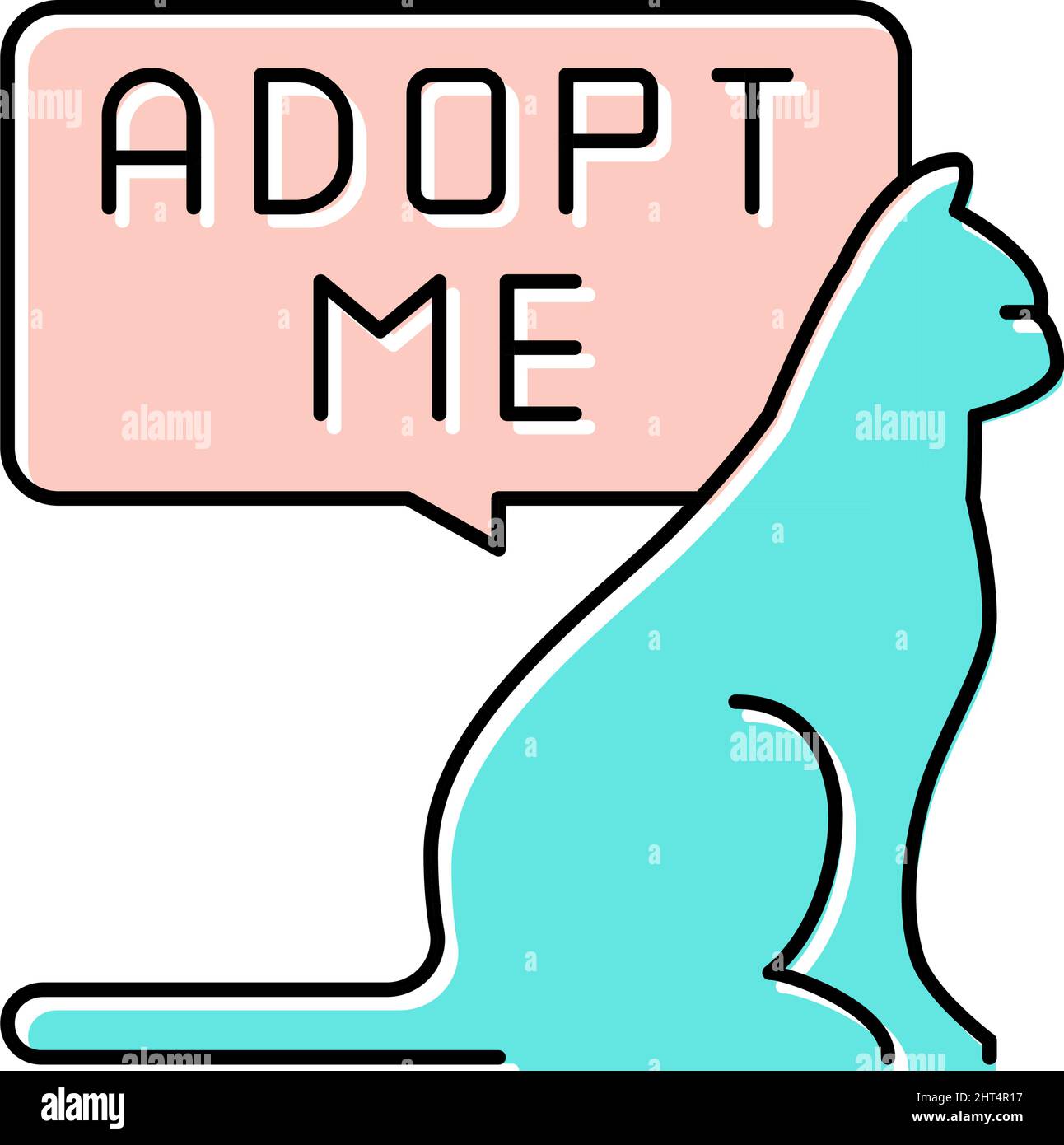 cat talk adopt me color icon vector illustration Stock Vector Image ...
