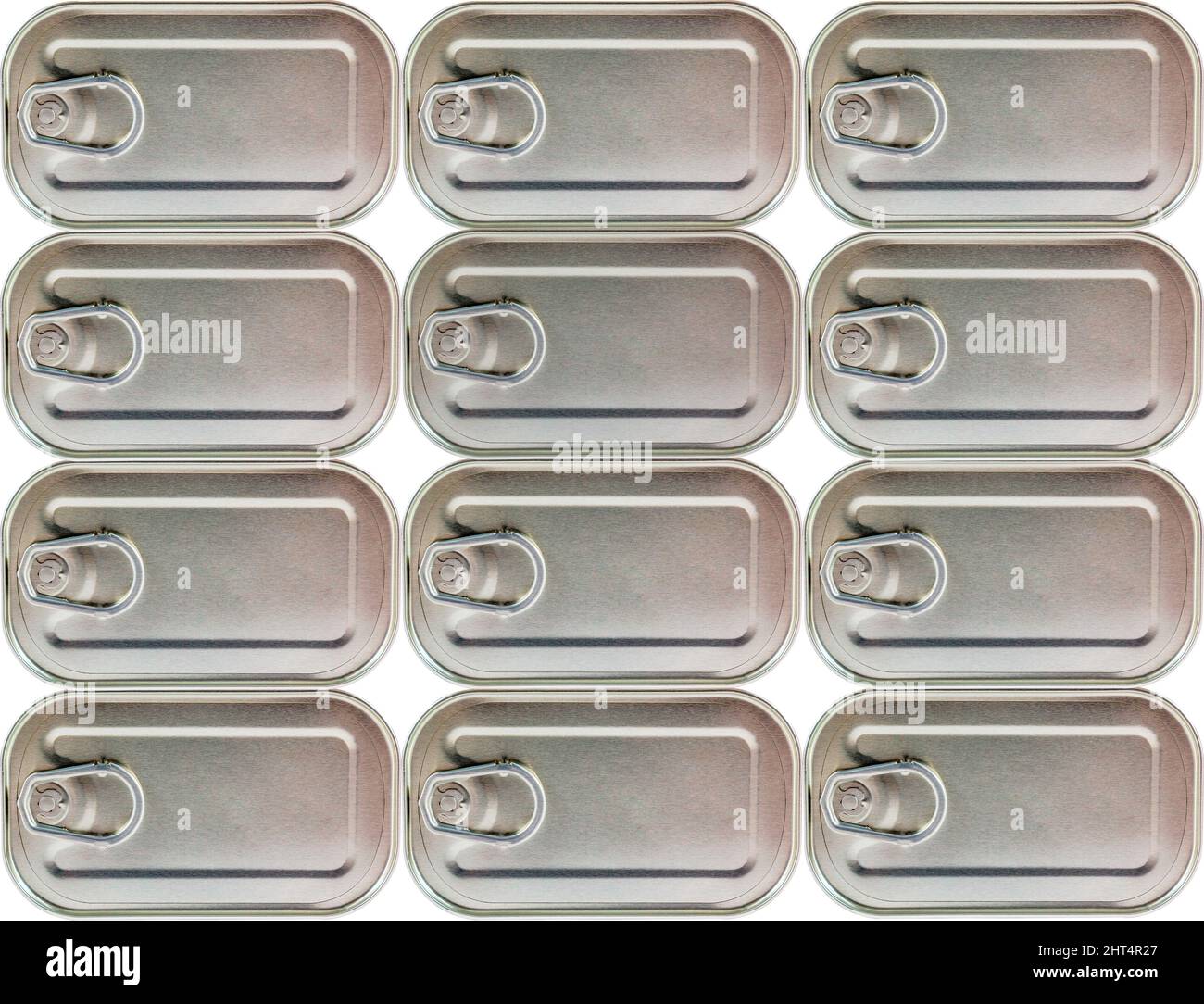 Closeup shot of metal tin cans isolated on a white background Stock ...