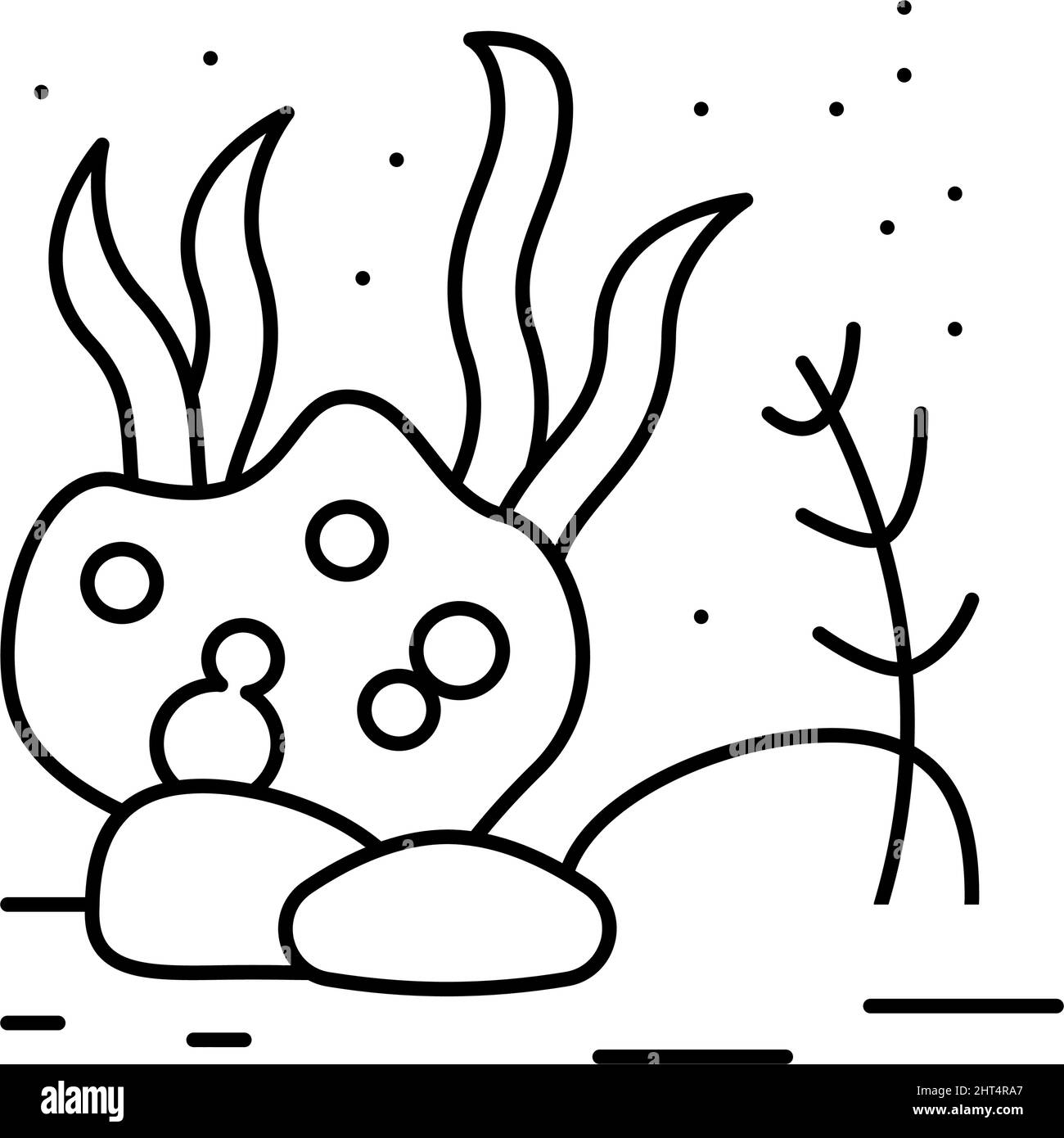 sea bottom line icon vector illustration sign Stock Vector Image & Art ...