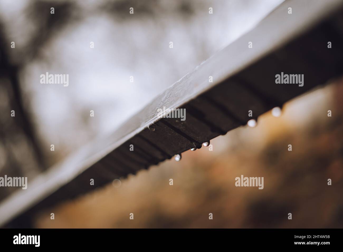 Closeup of a pipe with raindrops on it Stock Photo - Alamy