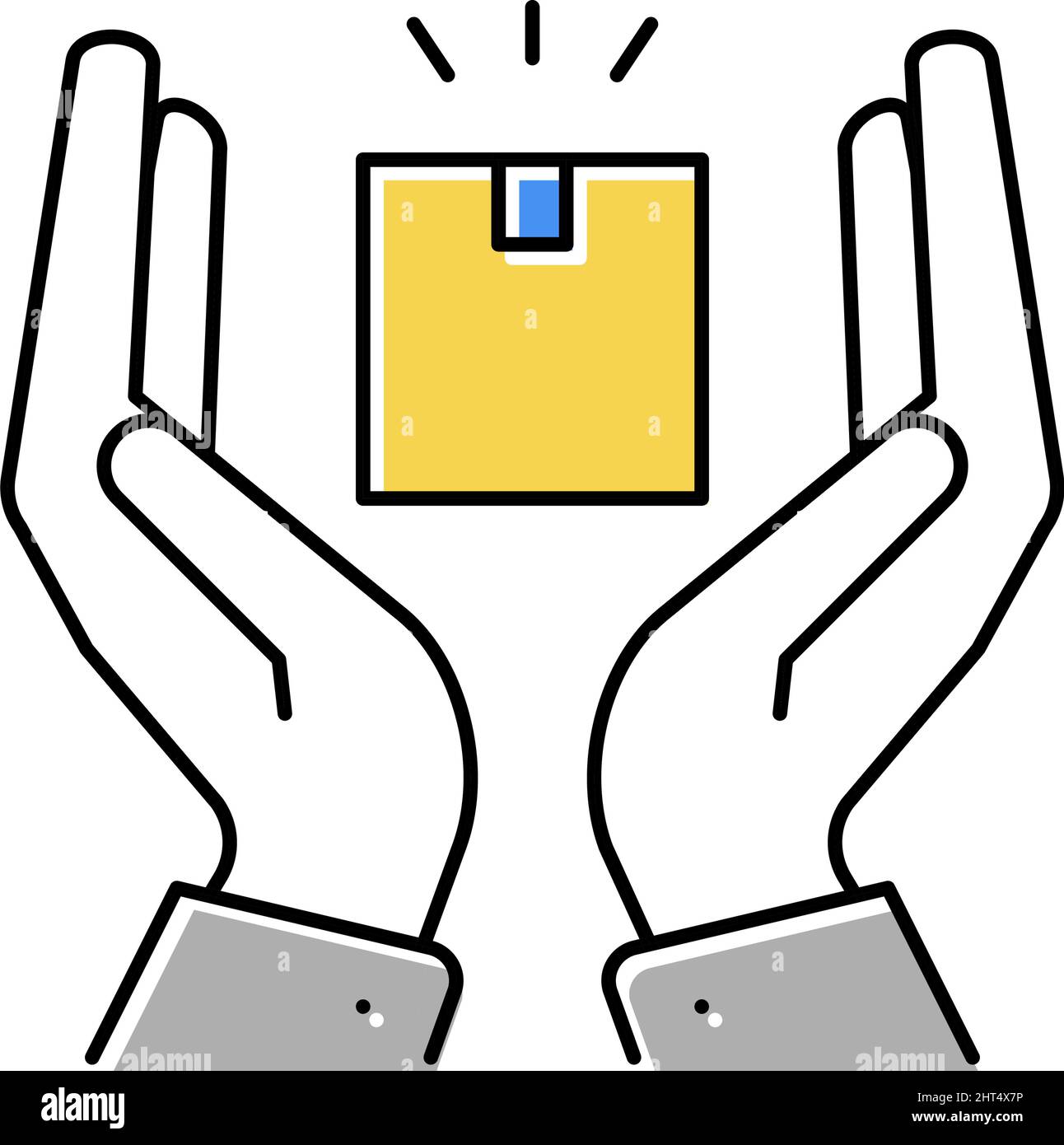 delivery border protection color icon vector illustration Stock Vector ...