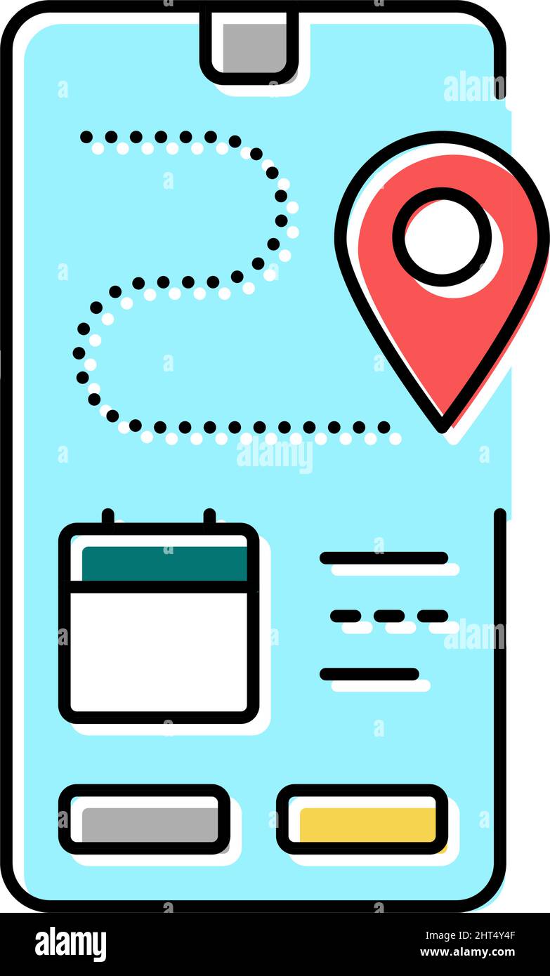 tracking delivery color icon vector illustration Stock Vector Image ...