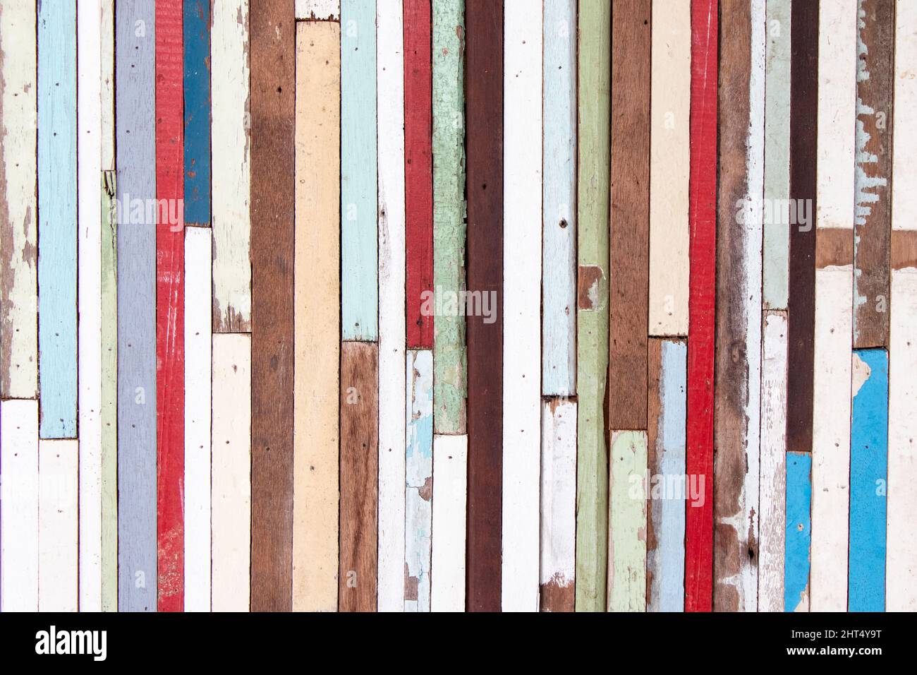 Multi color grunge old wood plate textured background for decoration ...