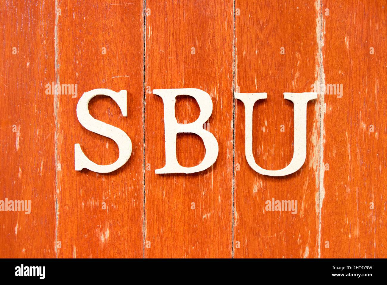 Alphabet letter in word SBU (Abbreviation of Strategic business unit ...